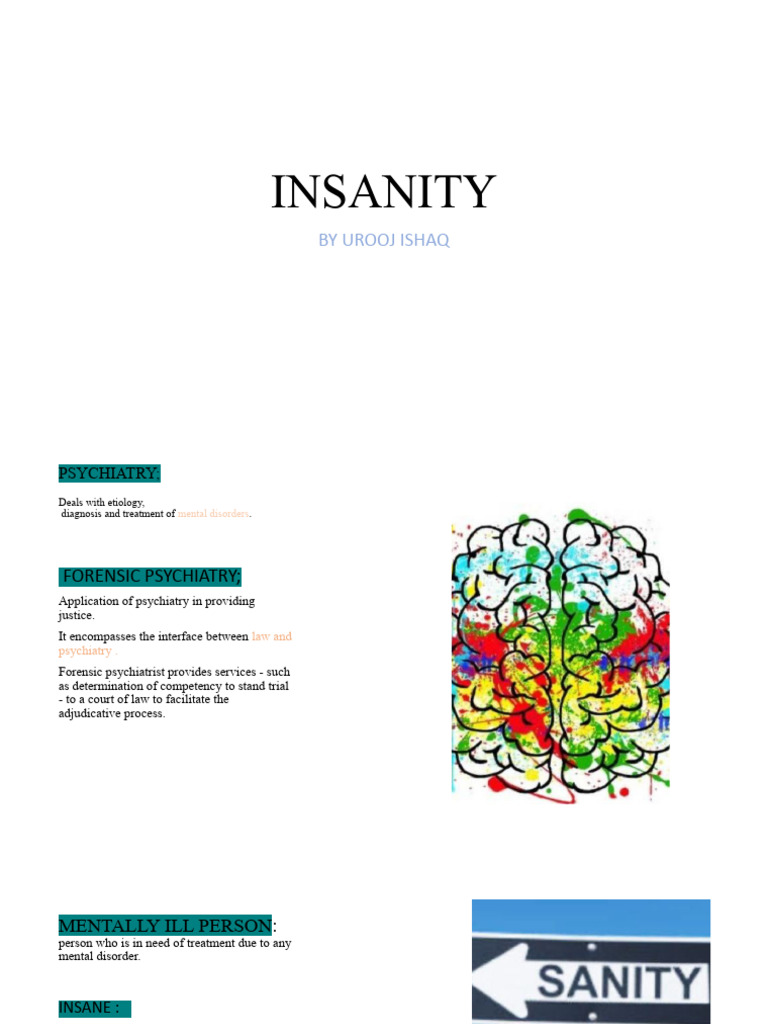 Insanity | Download Free PDF | Hallucination | Mental Disorder