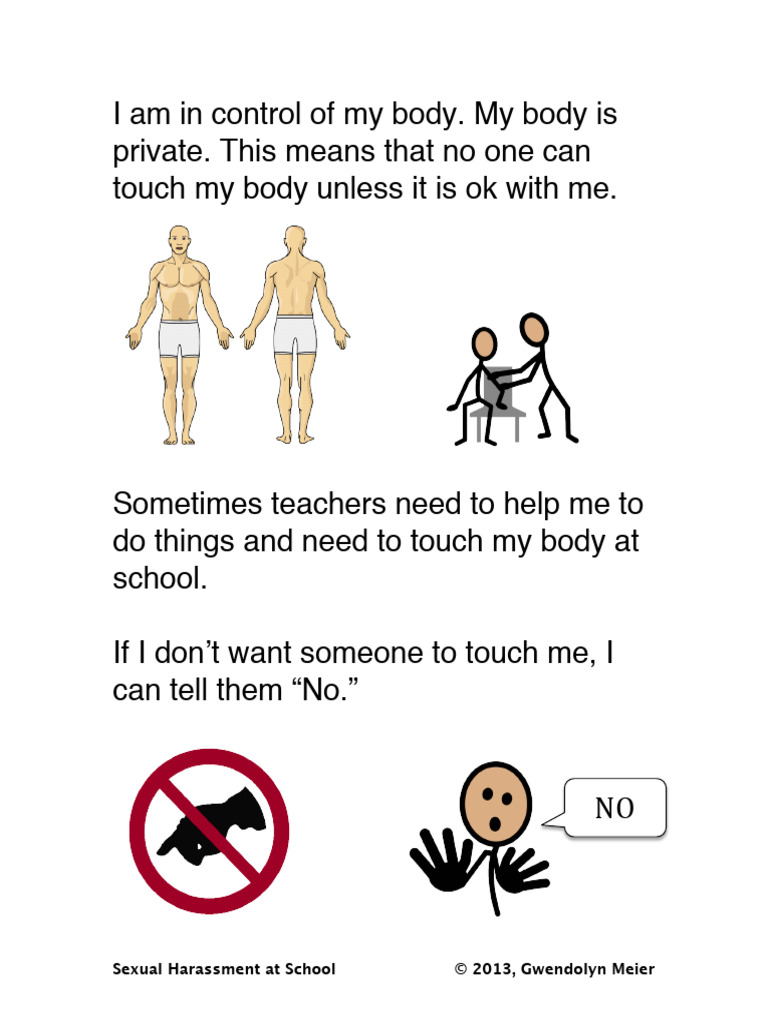 Sexual Harassment at School Social Story | PDF