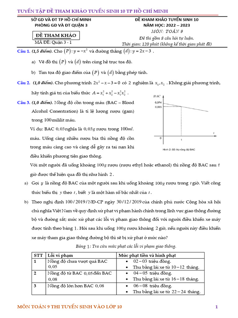 Thi TH Toán 10 | PDF
