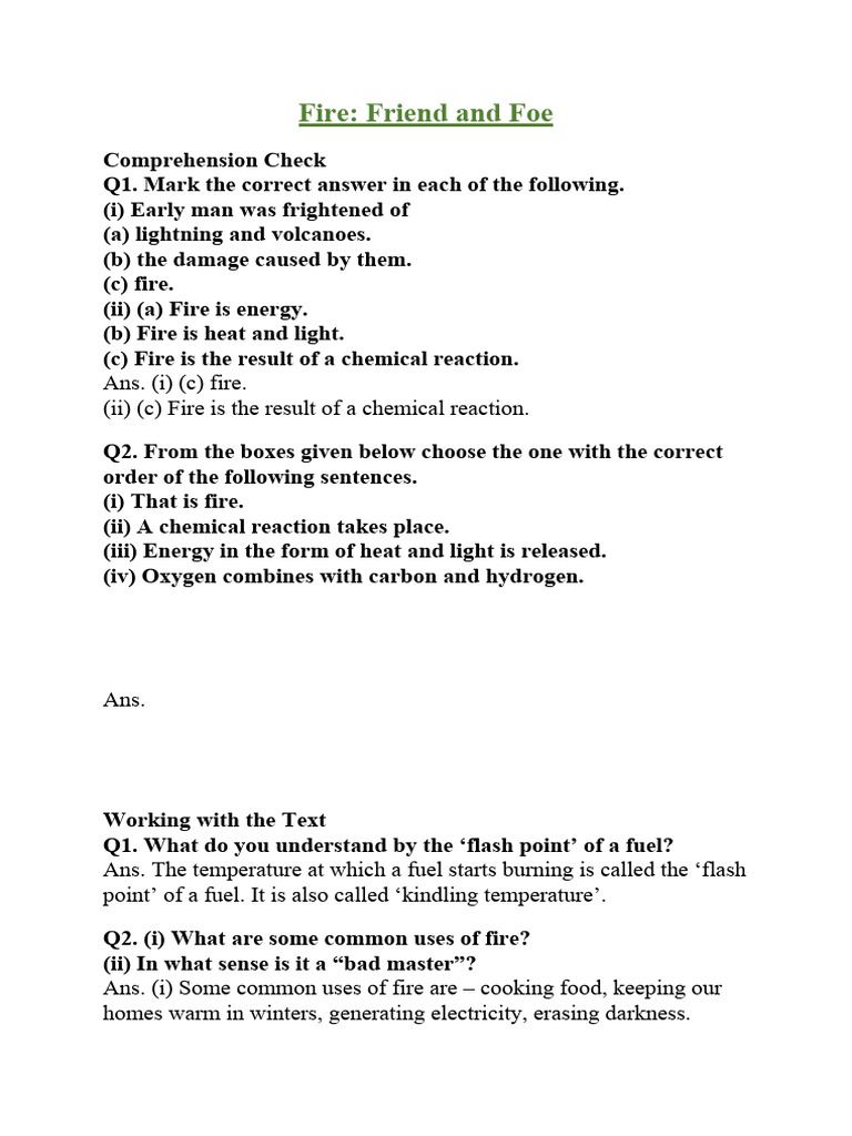 Fire - Friend and Foe | PDF | Fires | Combustion