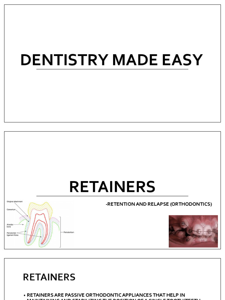 Retainers in Orthodontics Ii Retention and Relapse | PDF | Orthodontics ...