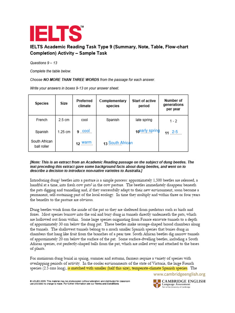 Completing Tables & Diagrams - No Answer | PDF | Beetle | Organisms