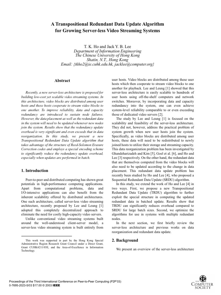 1002784 | PDF | Peer To Peer | Streaming Media