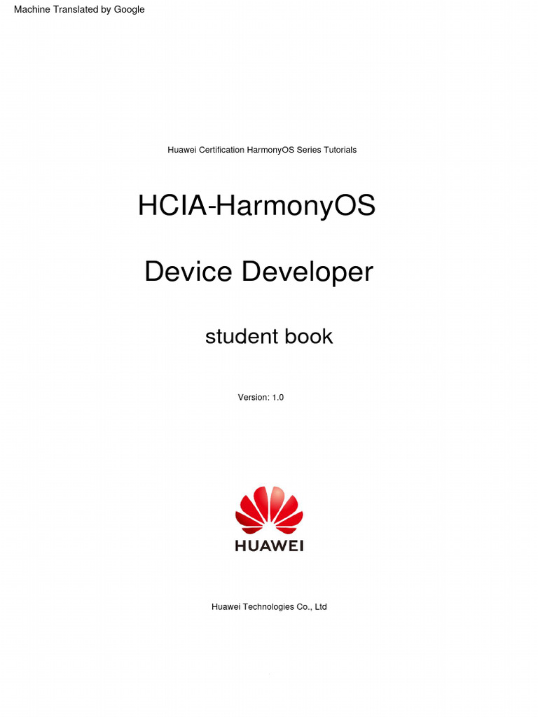 HCIA-HarmonyOS Device Developer V1.0 学员用书 | PDF | Device Driver | Operating System