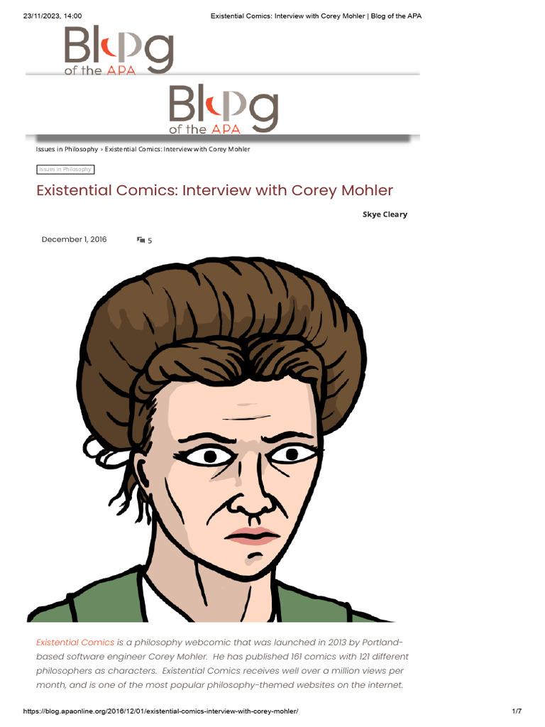Existential Comics - Interview With Corey Mohler - Blog of The APA ...