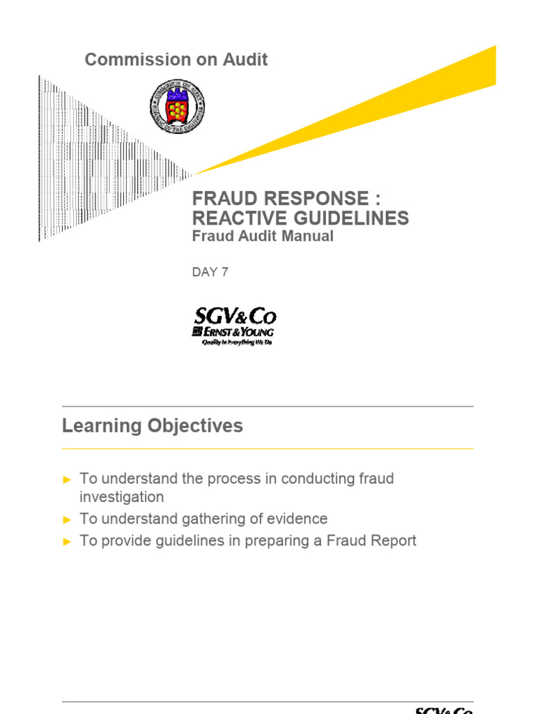 04c - Fraud Response - Reactive | PDF | Audit | Online And Offline