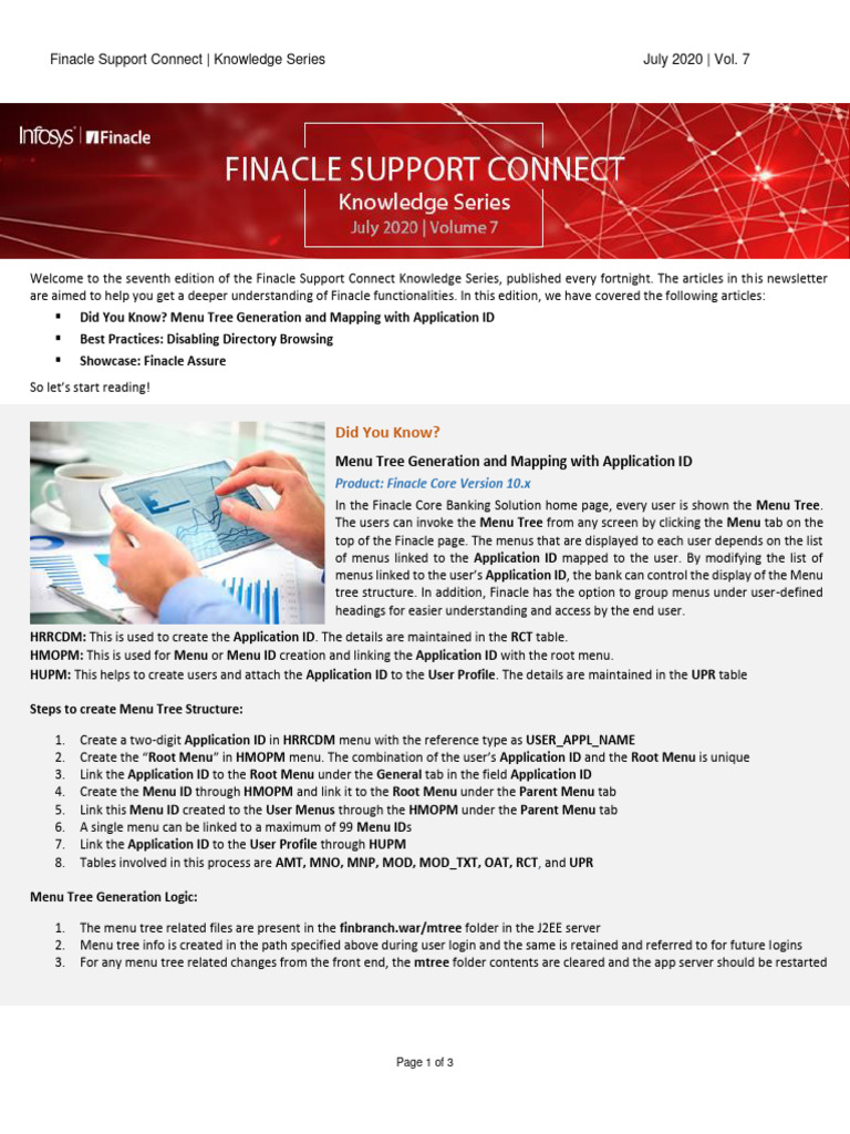 Finacle Support Connect- Vol 7 | PDF | Menu (Computing) | Apache Http ...