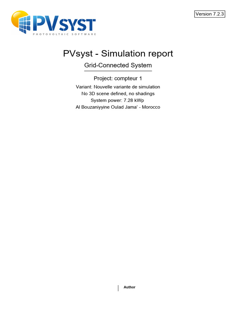 simulation pvsyst | PDF | Photovoltaics | Power (Physics)