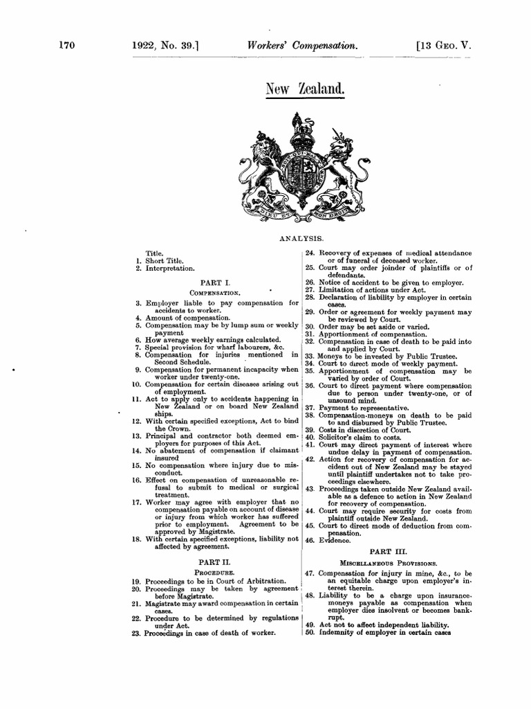 Workman Compensation Act | PDF | Damages | Legal Liability