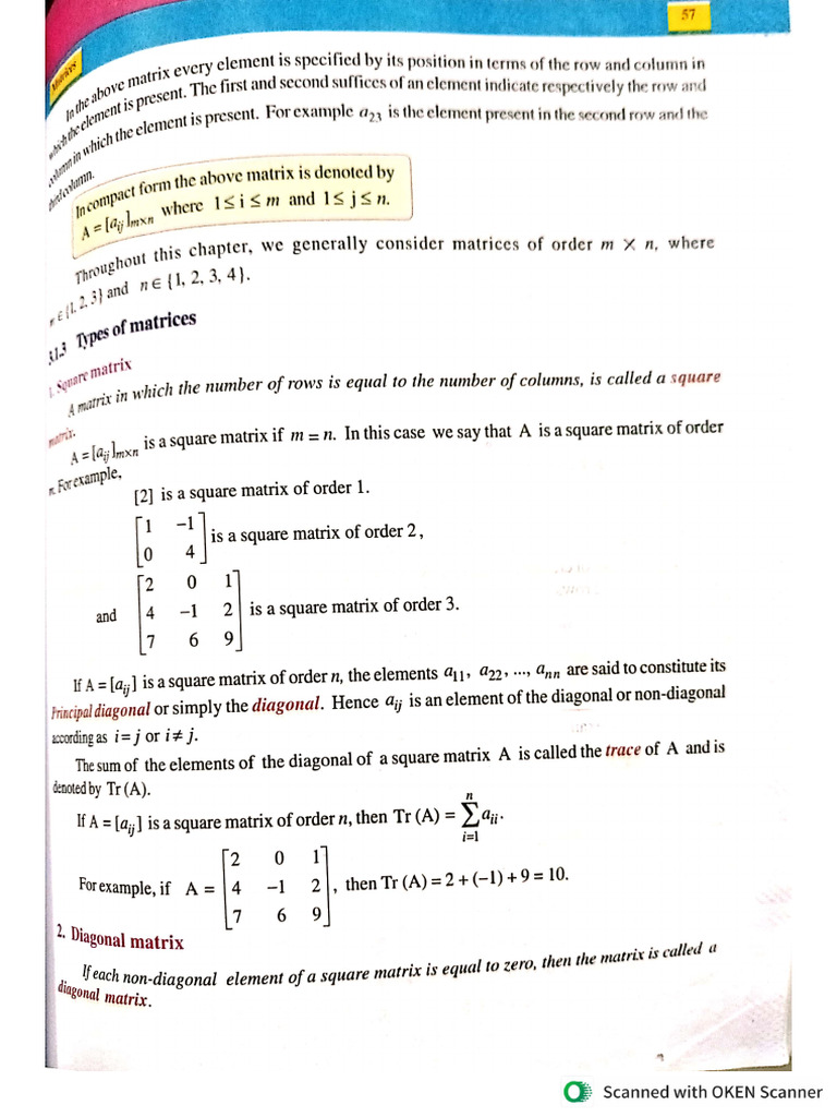 Matrices 1 | PDF