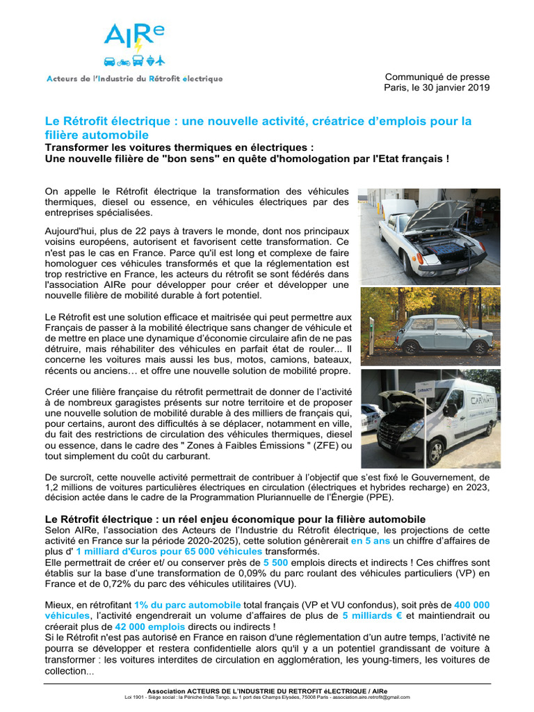 Rétrofit électrique : enjeux et perspectives | PDF | Voitures | Voiture ...