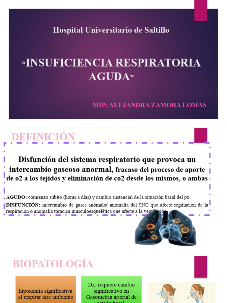 Insuficiencia Respiratoria Aguda | PDF | Sistema respiratorio | Pulmón