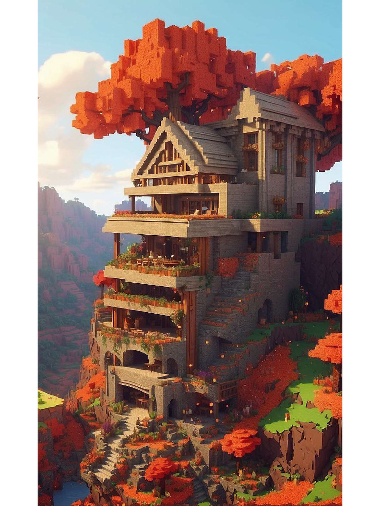 Leonardo Diffusion XL Minecraft Fall House 4 | PDF