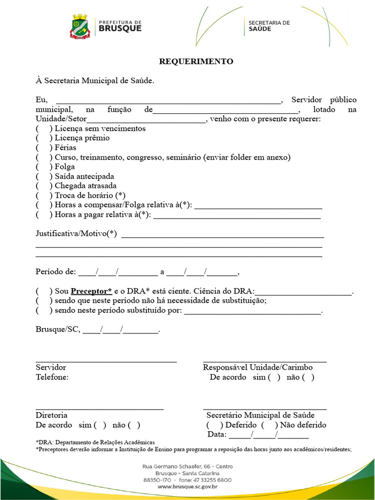 Requerimento RH | PDF