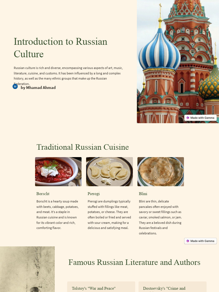 Introduction To Russian Culture | PDF | Russia | World Politics