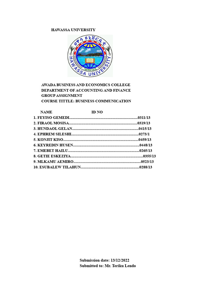 B Communication Final Assigmt FFFFGGGG | Download Free PDF | Memorandum | Information
