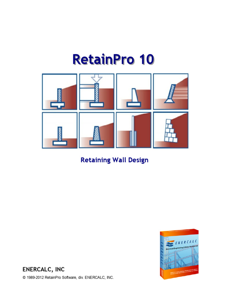 RetainPro 10: Retaining Wall Design Guide | PDF | Pressure