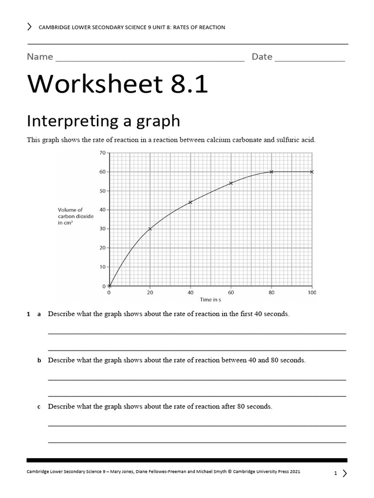 S9 Unit 8 Worksheets | PDF | Reaction Rate | Chemical Reactions