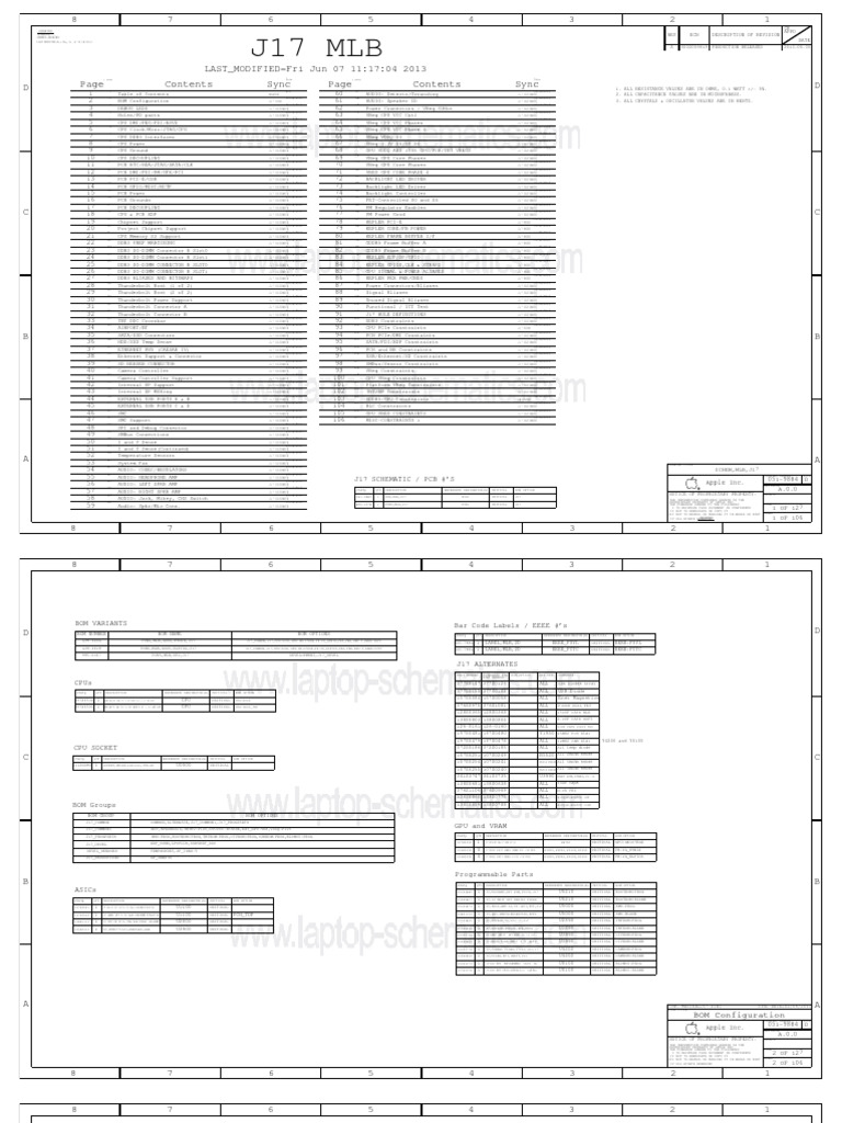 Apple LB# 820-3478 Schematic Diagram - TSL | PDF | Computer Hardware ...
