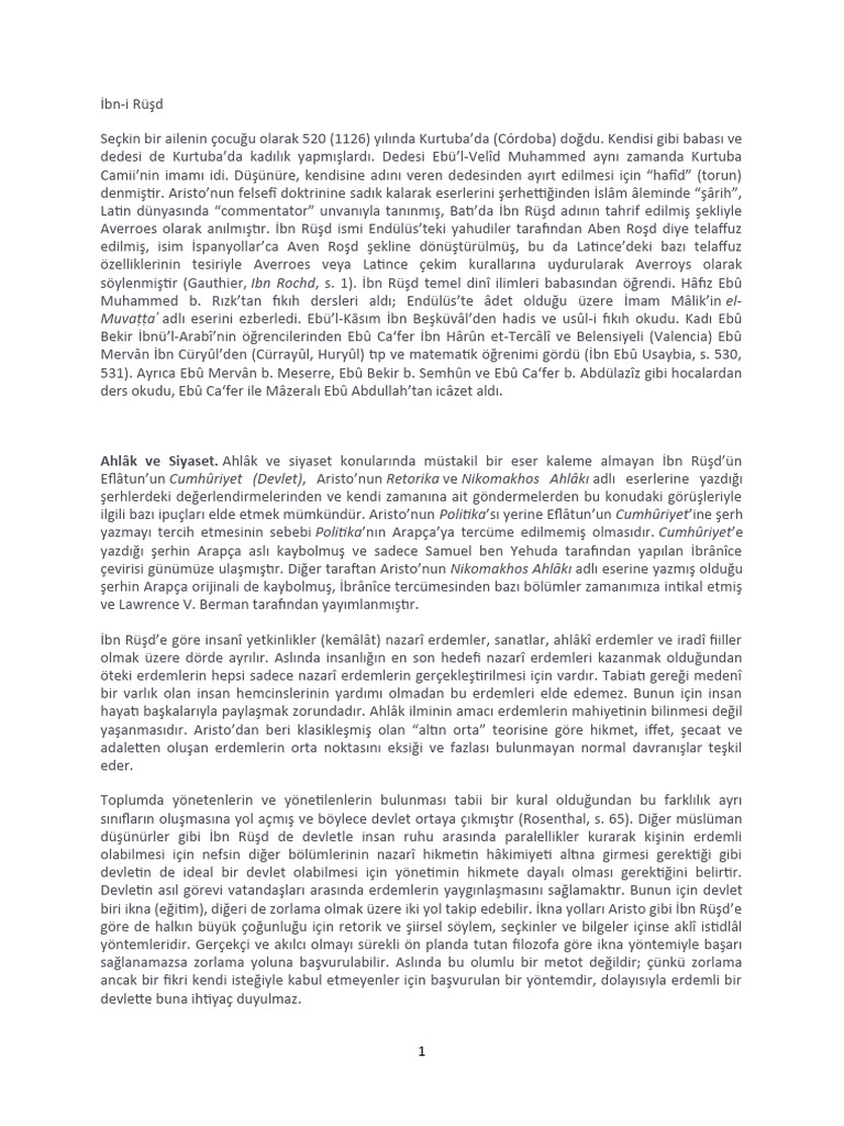 İbni Rüşt | PDF