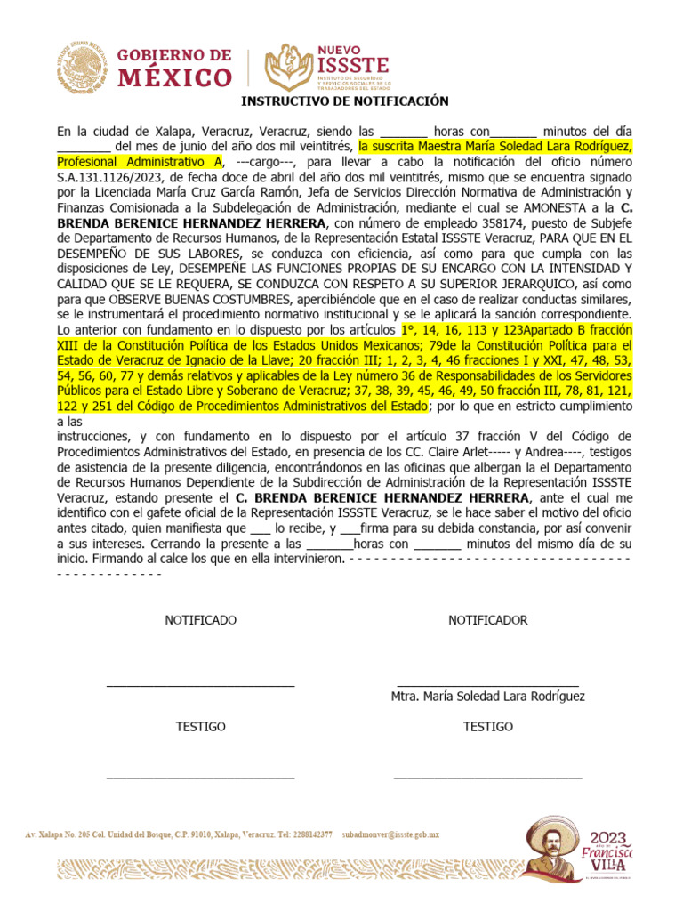 Instructivo de Notificacion | Descargar gratis PDF | Gobierno