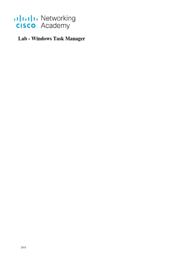Lab 2.4 - Windows Task Manager | PDF | Process (Computing) | Application Software