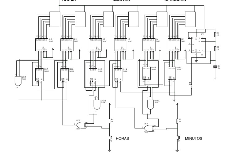 Reloj Digital 24 Horas Con 74ls390 | PDF