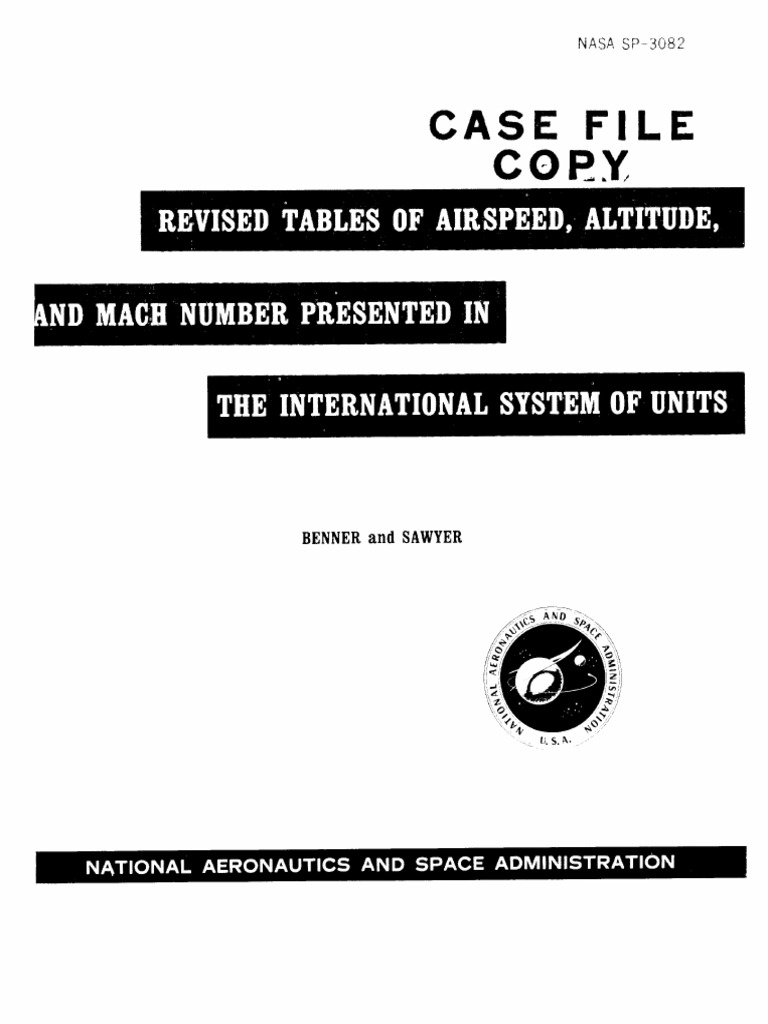 Tables of Airspeed,- Altitude | PDF | Airspeed | Mach Number
