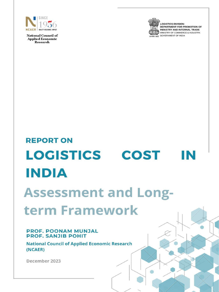 NCAER Report LogisticsCost2023 | PDF | Logistics | Taxes