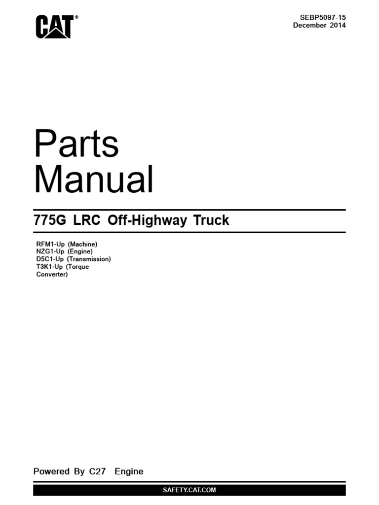 CAT-775G Parts Manual | PDF | Vehicle Technology | Manufactured Goods