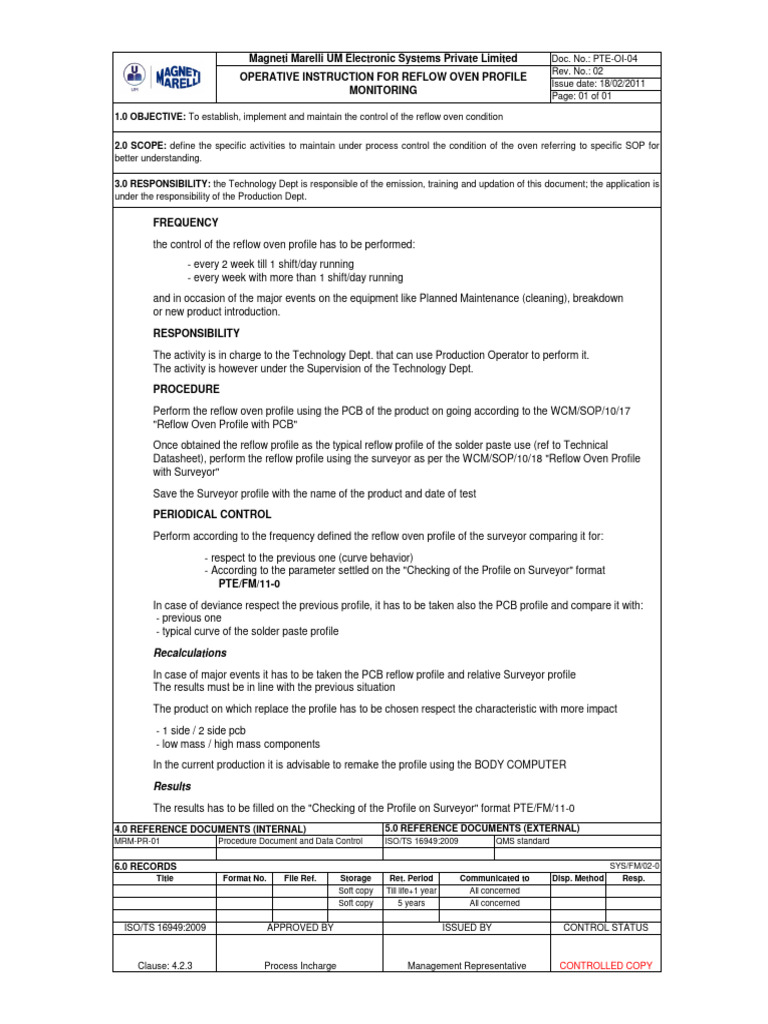 Reflow Oven Profile Guidelines | PDF | Computing