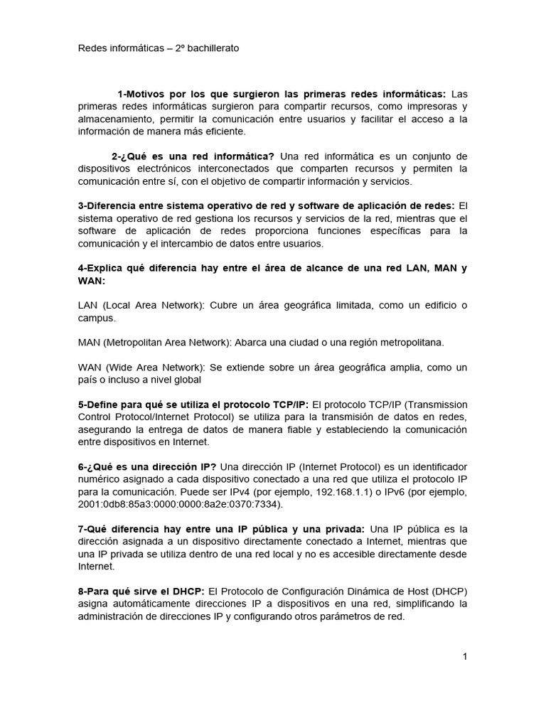 Examen Tic 2º Evaluacion Pdf Dirección Ip Red De Computadoras