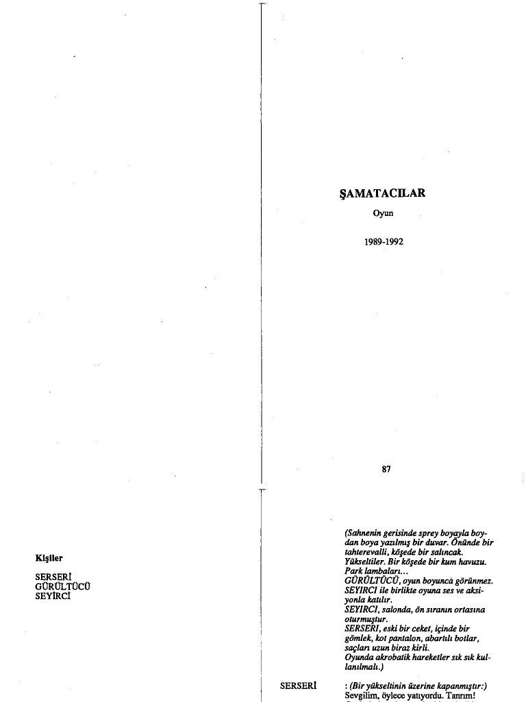 Burak Mikail Uçar - ŞAMATACILAR | PDF