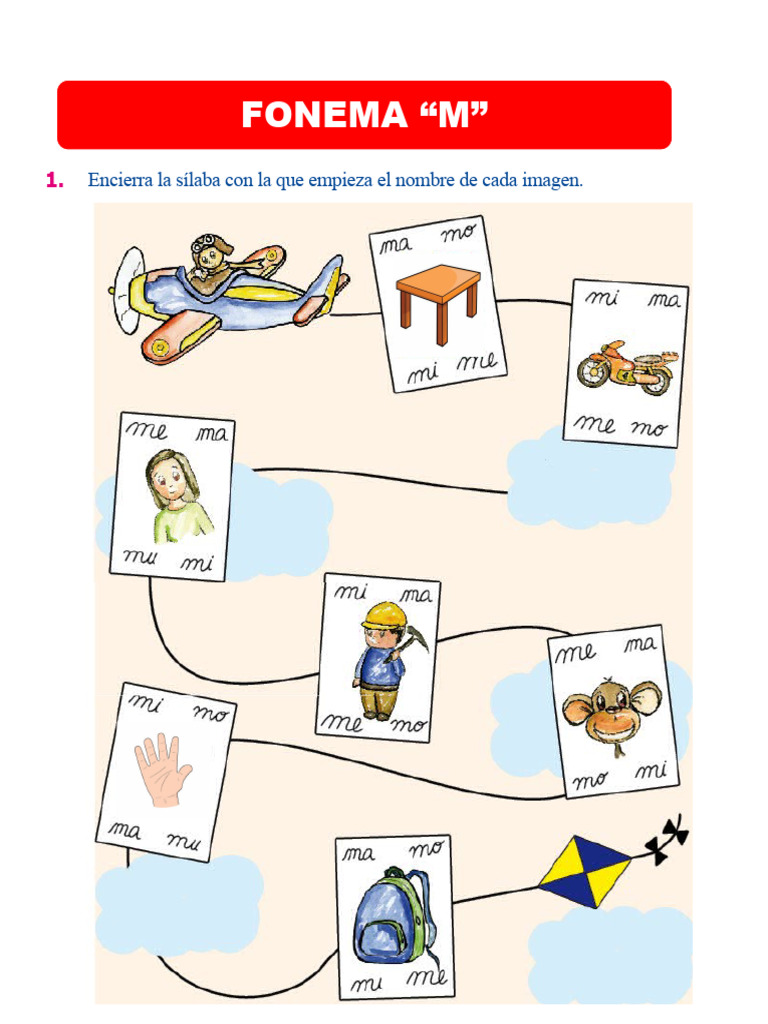 Fonema-M-para-Primero-de-Primaria | PDF