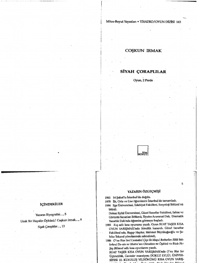 Coşkun Irmak - Si̇yah Çoraplilar | PDF