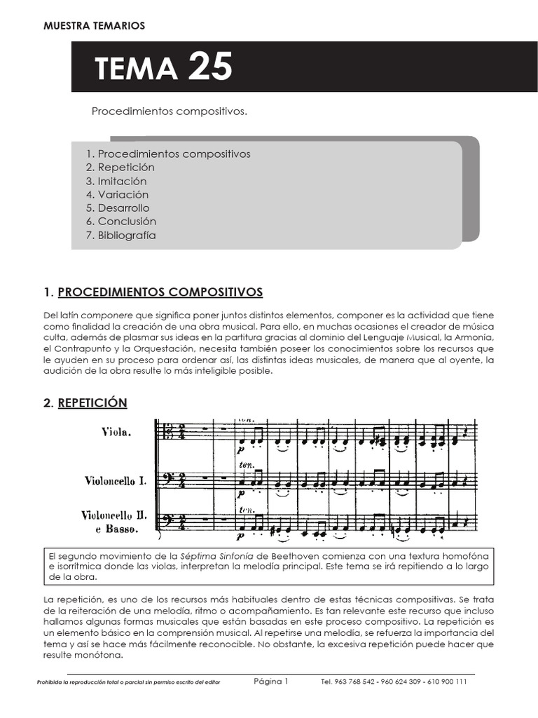 Variación y Repetición en Composición | PDF | Variación (música) | Melodía