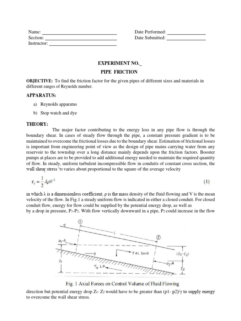 Lab 3 | PDF | Fluid Dynamics | Reynolds Number