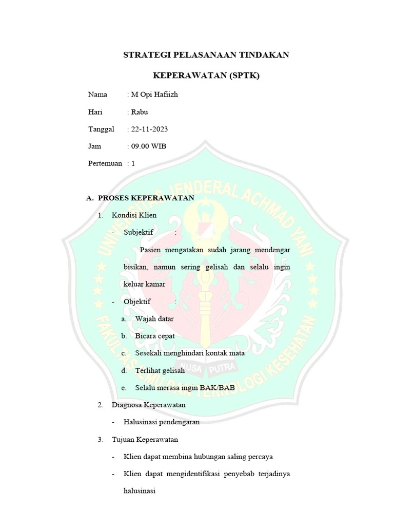 SPTK Halusinasi | PDF