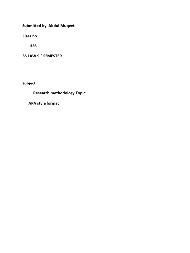 Research Methodology | PDF | Apa Style | Citation