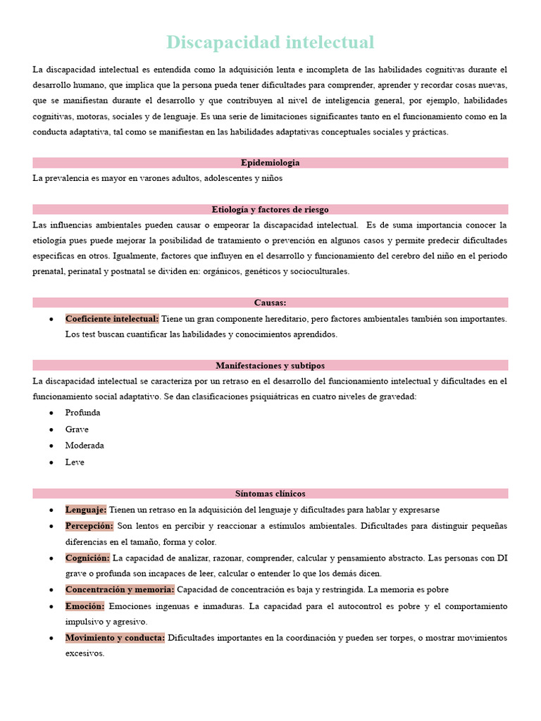 Discapacidad Intelectual | PDF | Discapacidad intelectual | Espectro ... Discapacidad Intelectual | PDF | Discapacidad intelectual | Espectro ...