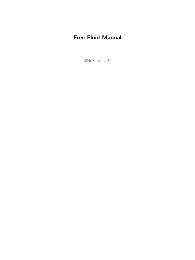 Free Fluids Manual | PDF | Enthalpy | Pressure