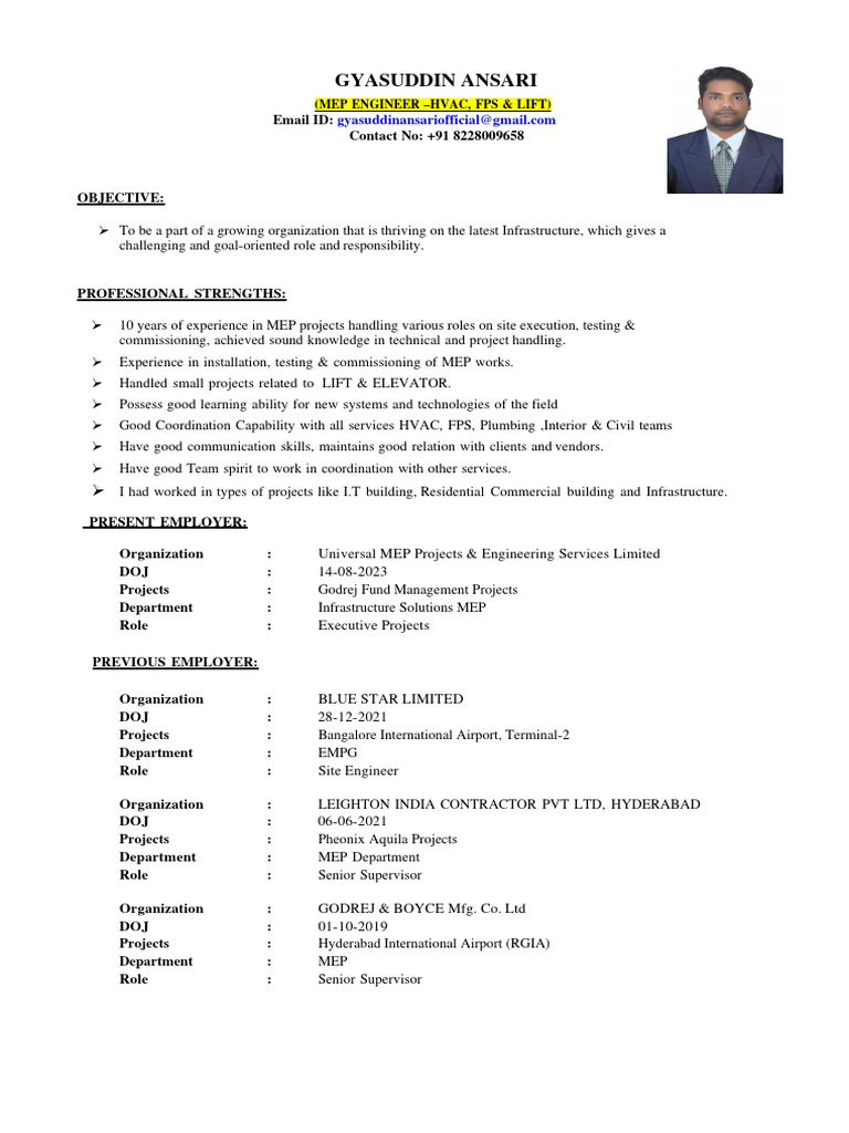 Gyasuddin Ansari CV | PDF