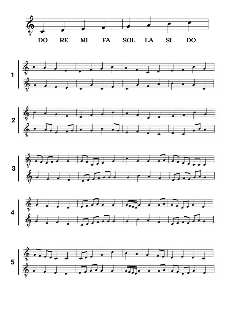 Ejercicos de Solfeo | PDF