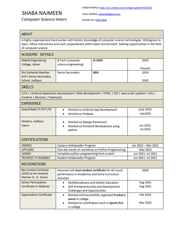 My Resume | PDF | Computing