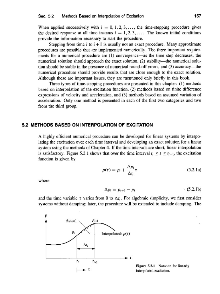 Numerical Evaluation of Dynamic Response - Interpolation Method | PDF | Physics | Applied ...