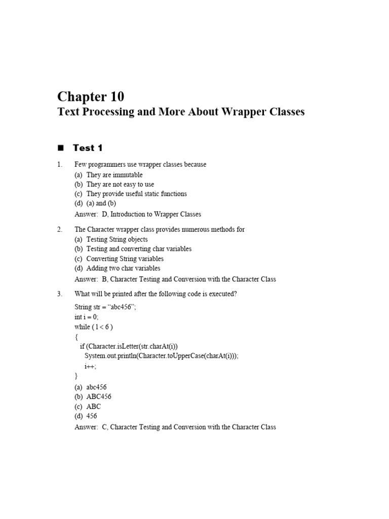Ch10 Test1 Pdf String Computer Science Integer Computer Science 5163