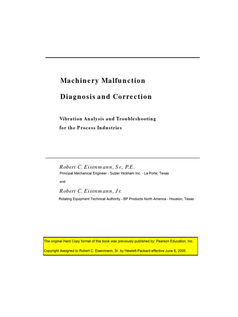 Machinery Malfunction and Diagnostics Book | PDF | Turbine | Bearing ...