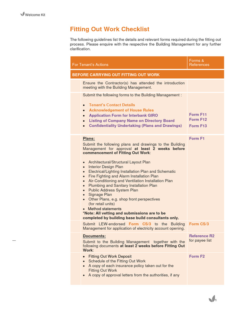 RC - 5. Fitting Out Checklist and Guidelines (RC) - 1 Sept 2021 ...