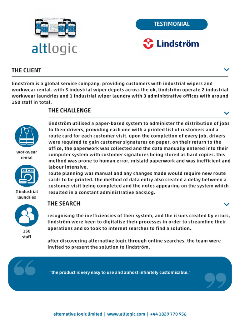 AL Case Study Lindstrom | PDF | Computing | Information And ...