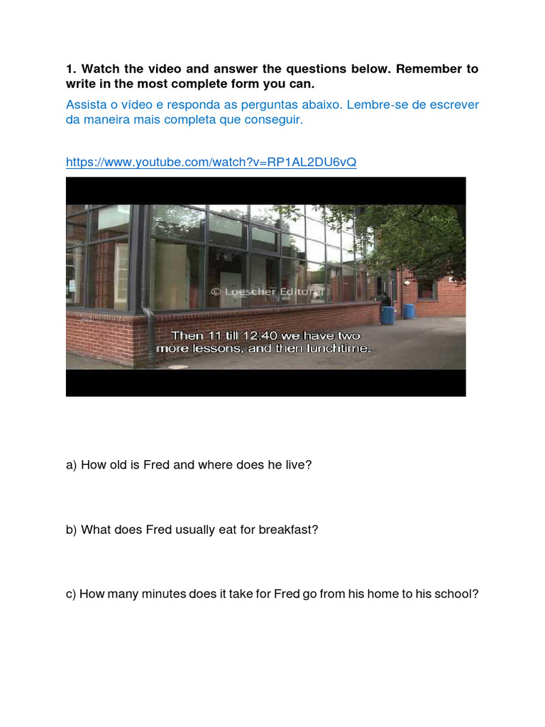 english exercise for teachers - daily routine, A1 | PDF